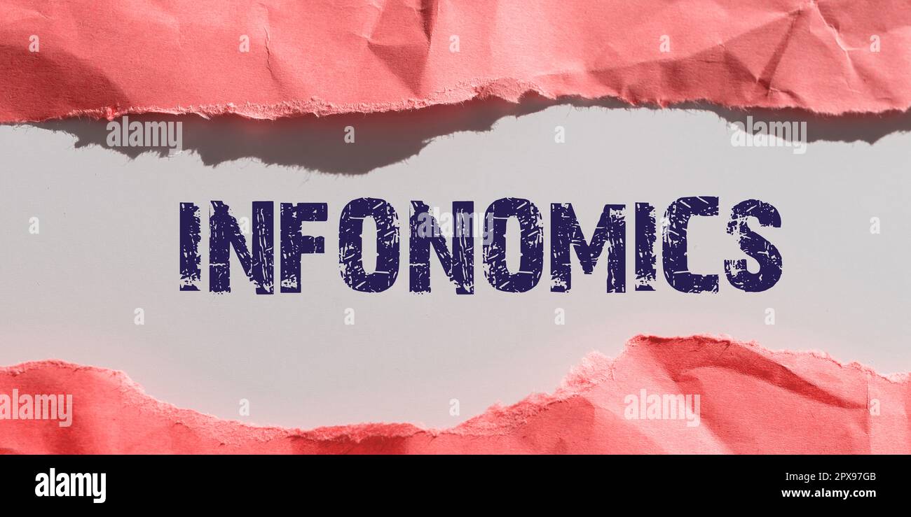 Conceptual display Infonomics, Business idea visual image used to ...