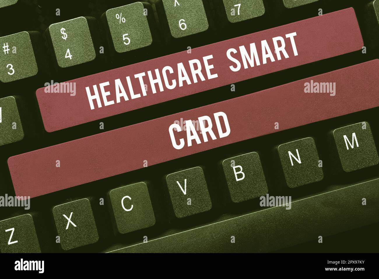 Text caption presenting Healthcare Smart Card, Conceptual photo A card ...