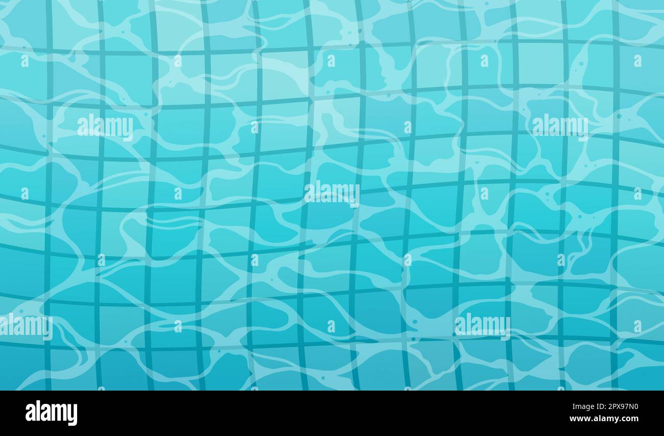 Water pool with ceramic tiles on bottom water texture vector ...