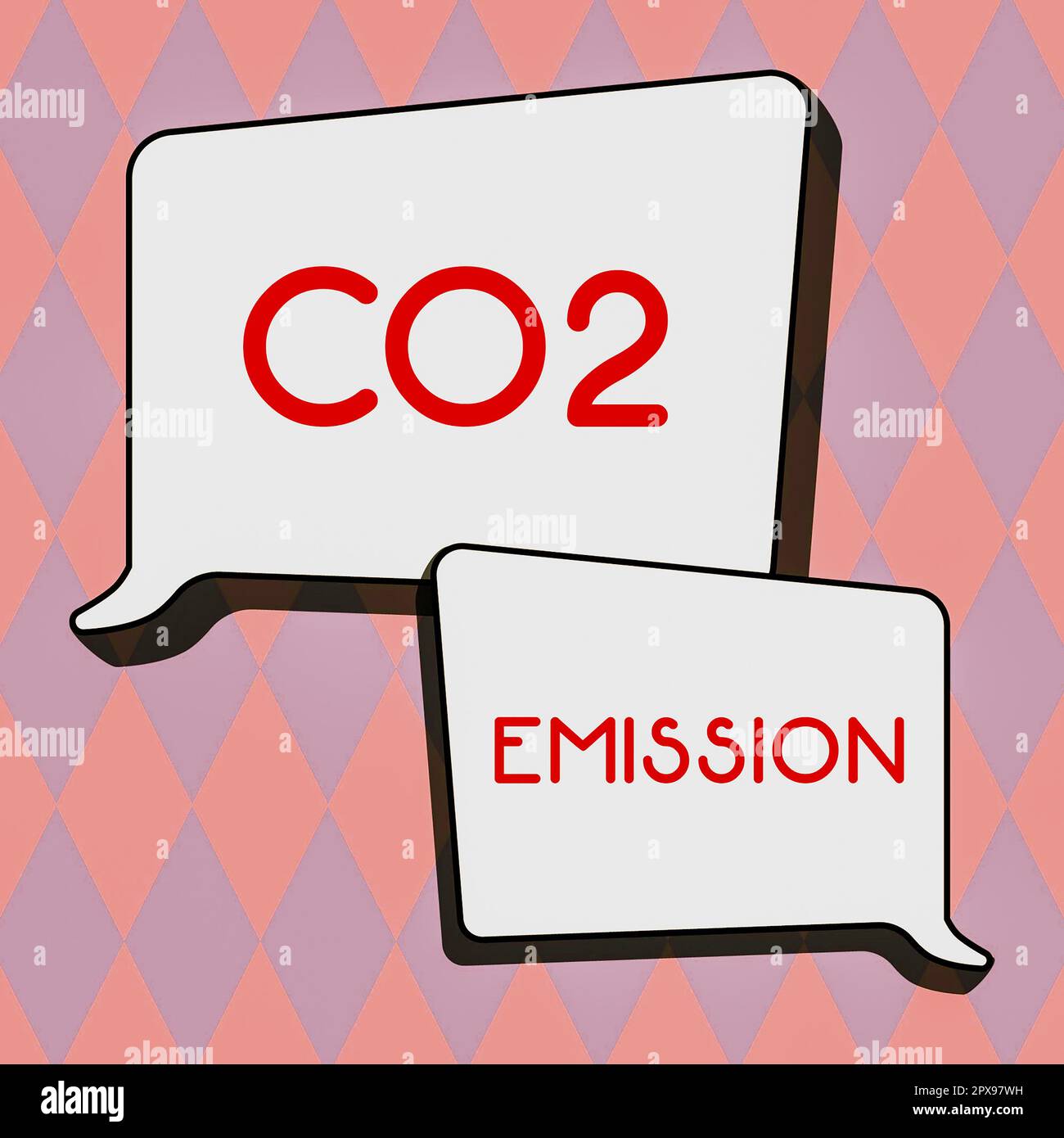Sign displaying Co2 Emission, Business approach Releasing of greenhouse ...