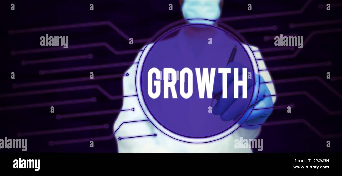 Conceptual display Growth, Business showcase process of increasing in ...