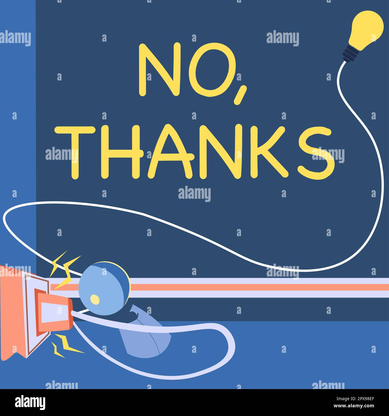 Hand writing sign No, Thanks, Conceptual photo Answering question using ...