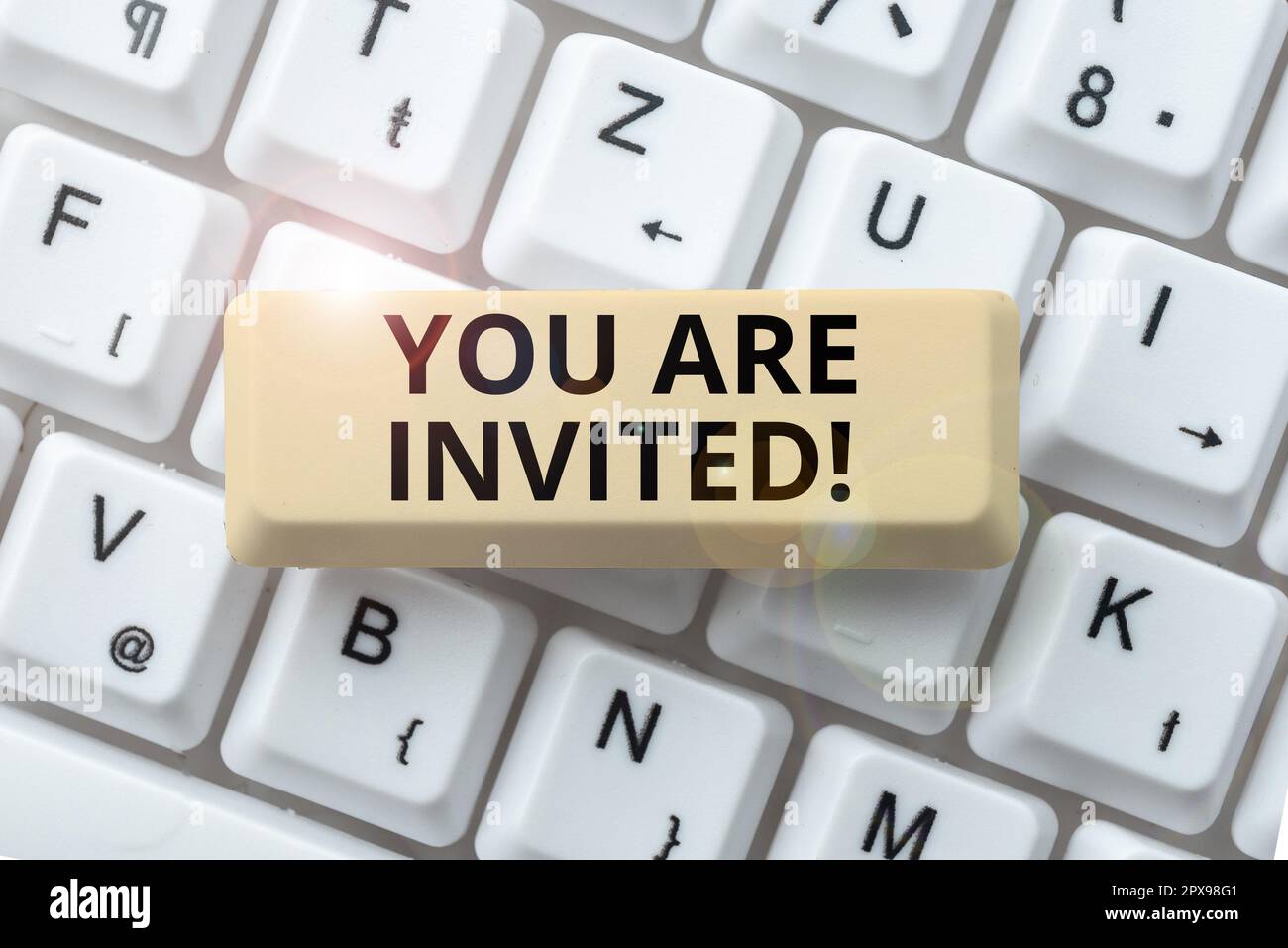 Text showing inspiration You Are Invited, Business idea Receiving and ...