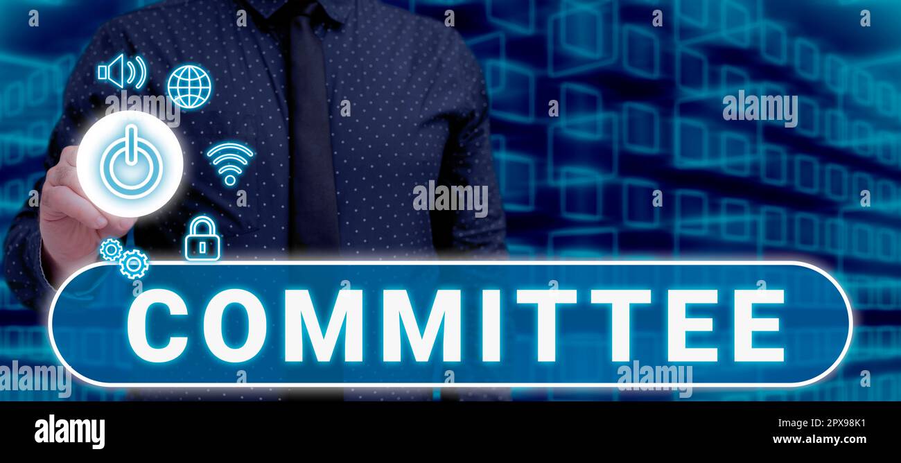 Inspiration showing sign Committee, Business showcase Group of people appointed for a specific ...