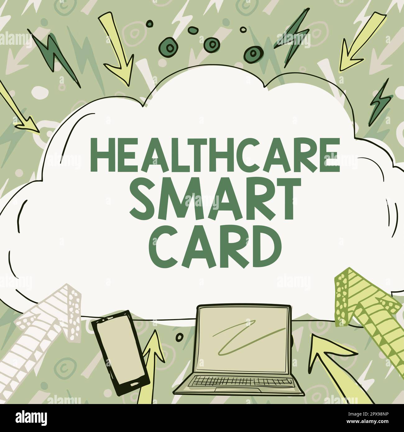 Text sign showing Healthcare Smart Card, Word for A card that has ...