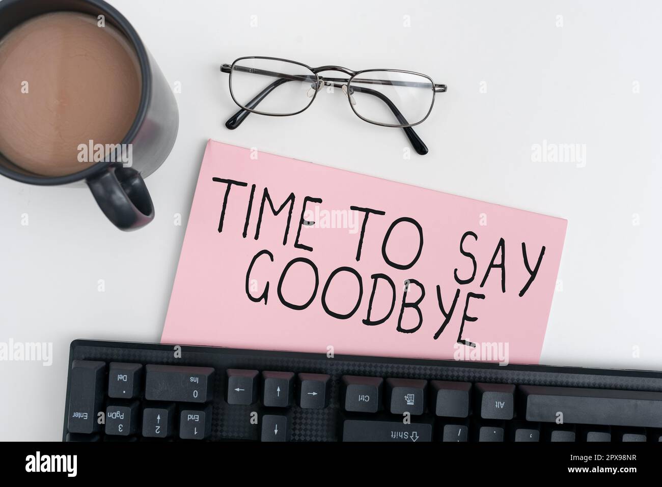 Hand writing sign Time To Say Goodbye, Word Written on Bidding Farewell ...