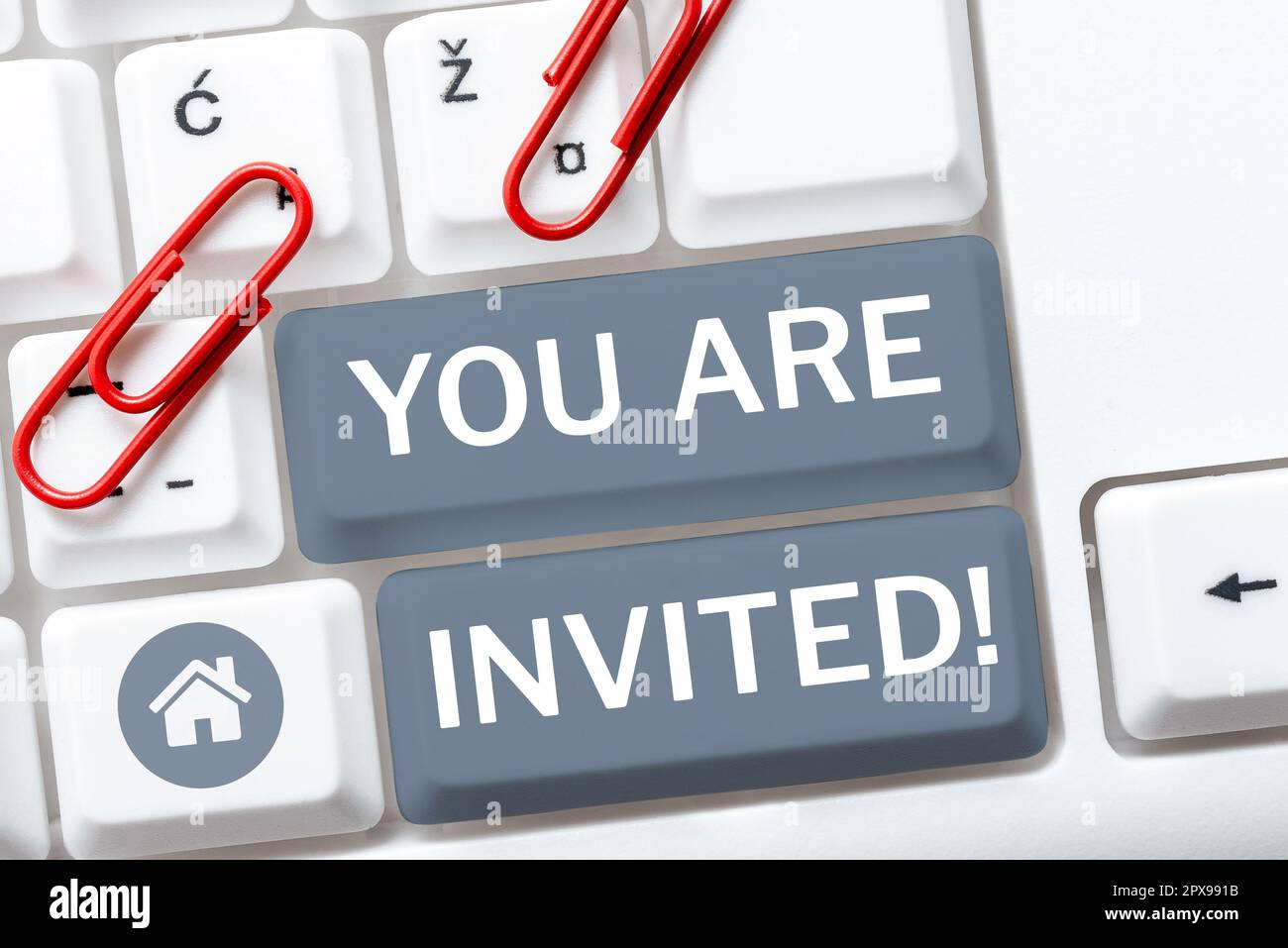 Conceptual display You Are Invited, Business idea Receiving and ...