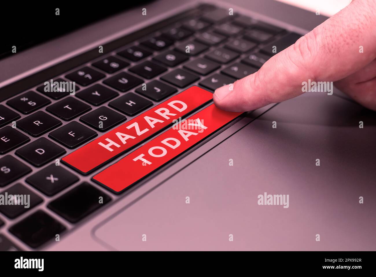 Hand writing sign Hazard, Concept meaning account or statement ...