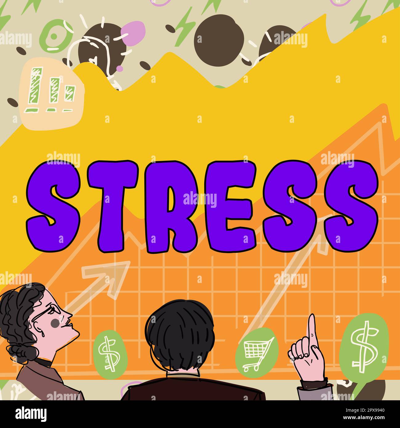 Text showing inspiration Stress, Word Written on a physical chemical or ...