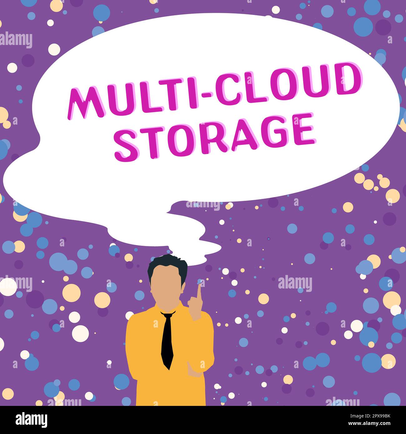 Text Sign Showing Multi Cloud Storage Internet Concept Use Of Multiple