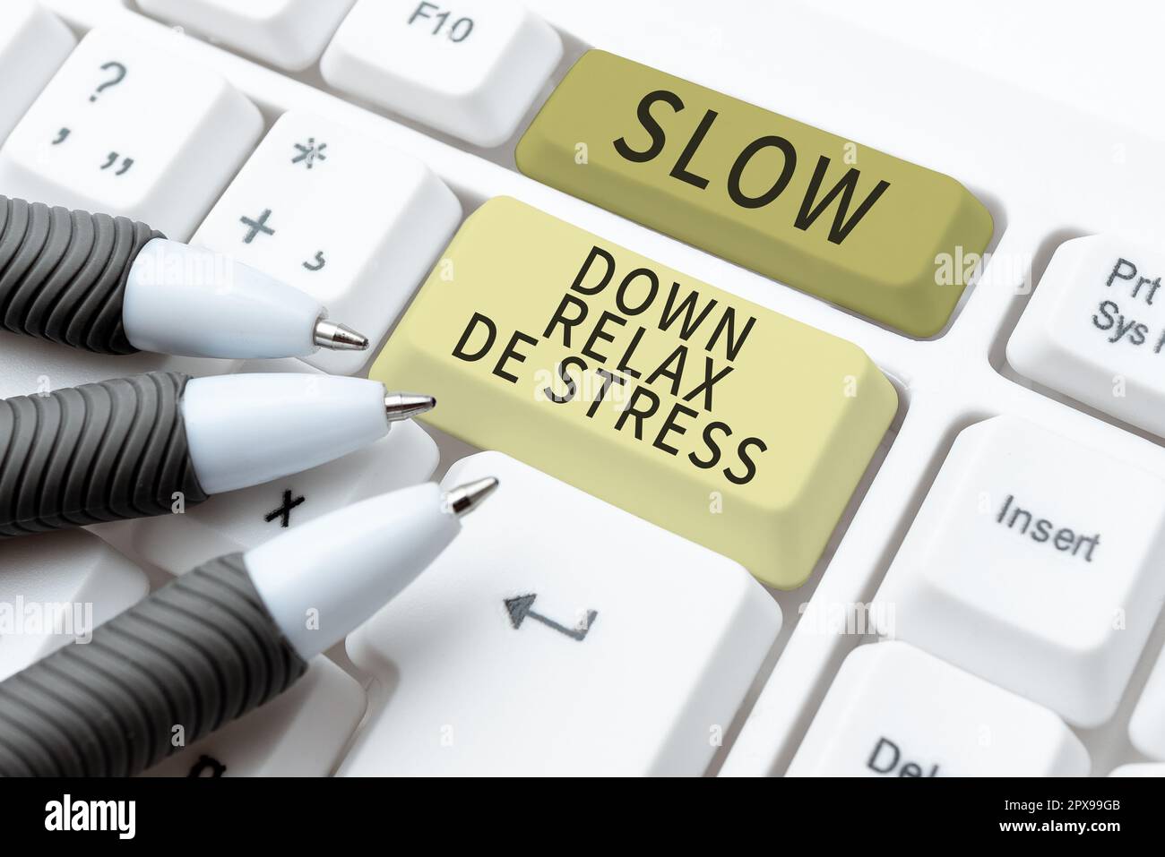 Conceptual caption Slow Down Relax De Stress, Word for Have a break ...