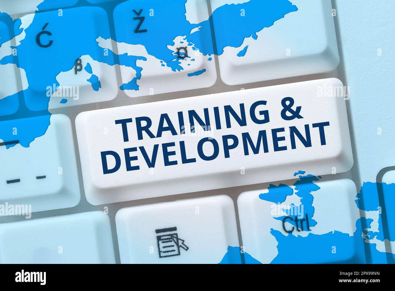 Conceptual caption Training Development, Business idea Organize Additional Learning expedite ...