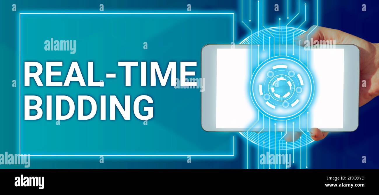 Inspiration showing sign Real Time Bidding, Business overview Buy and ...