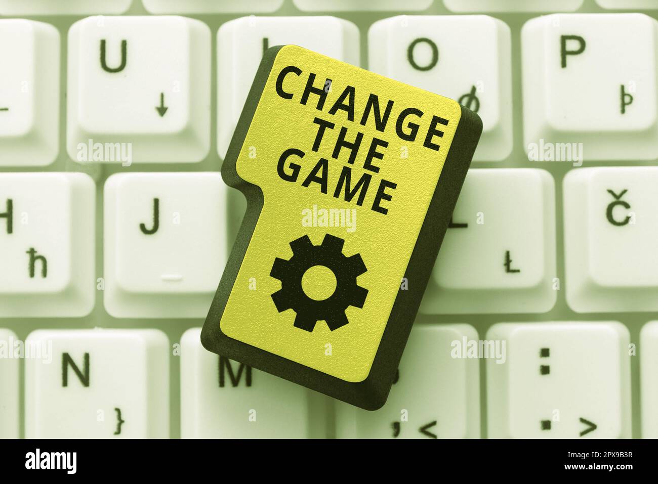 Conceptual display Change The Game, Business concept adjustment in ...