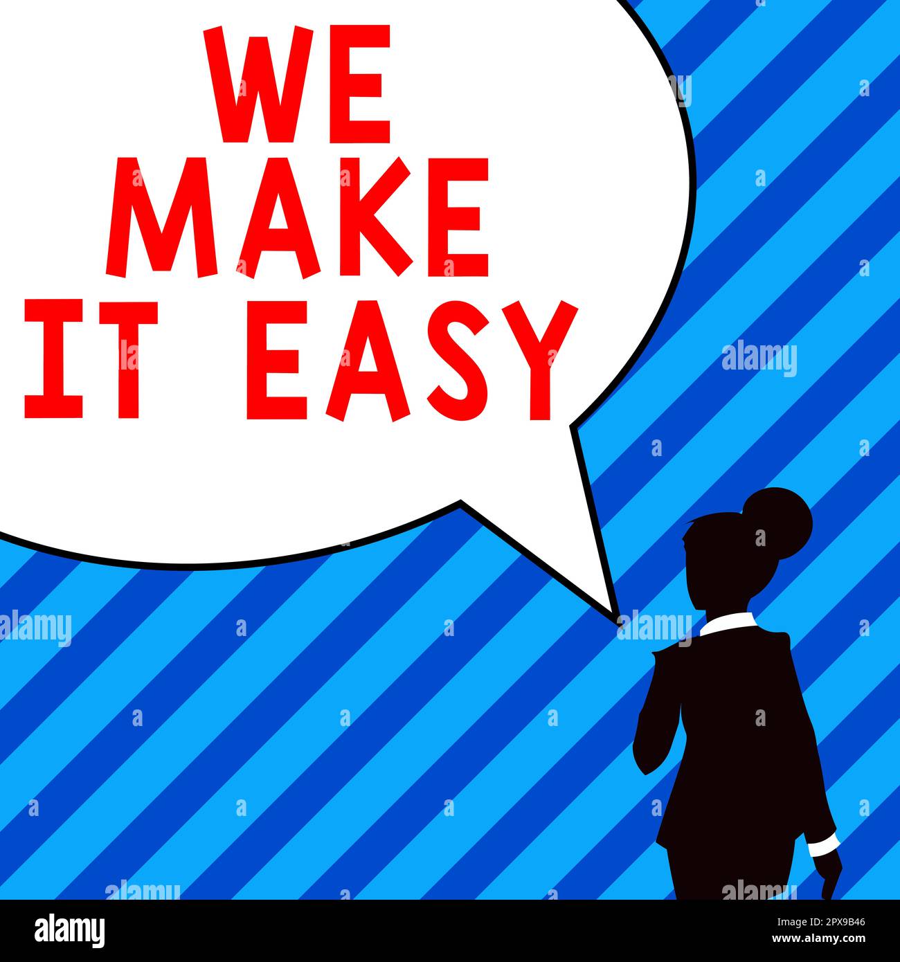 Conceptual display We Make It Easy, Concept meaning Offering solutions ...