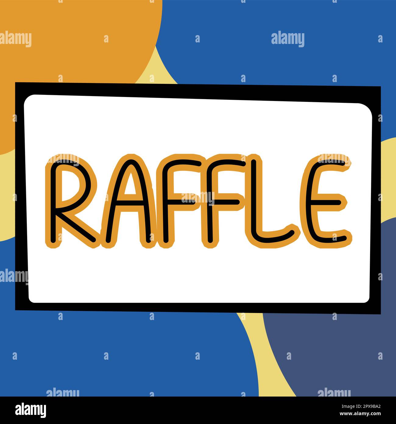 Hand writing sign Raffle, Word Written on means of raising money by ...