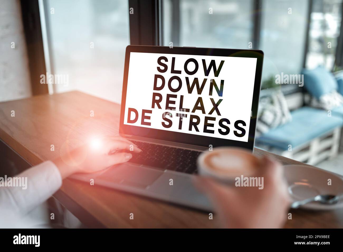 Conceptual display Slow Down Relax De Stress, Conceptual photo Have a ...