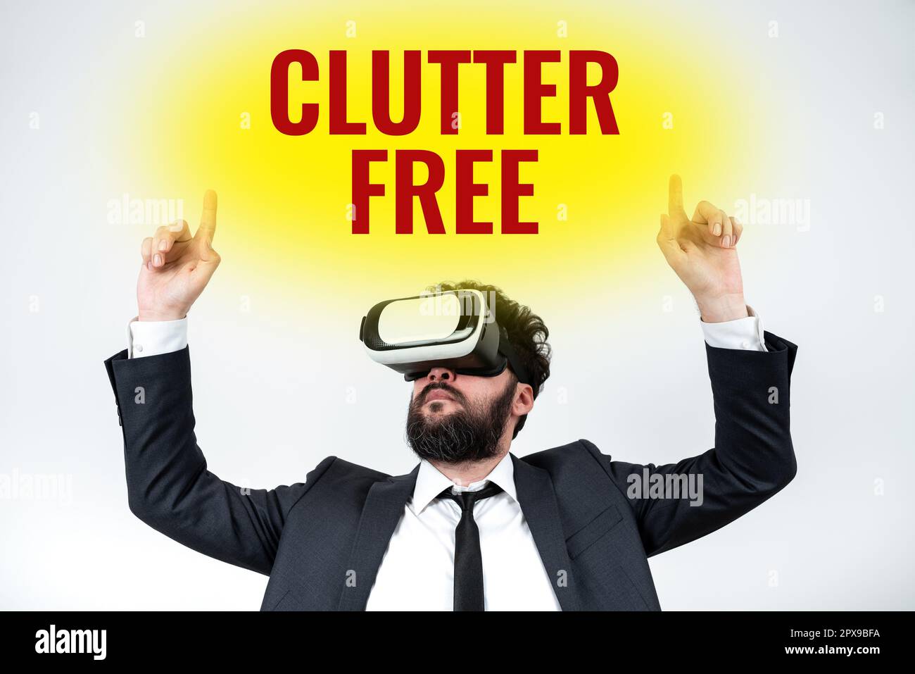 Inspiration showing sign Clutter Free, Business idea Well organized and ...