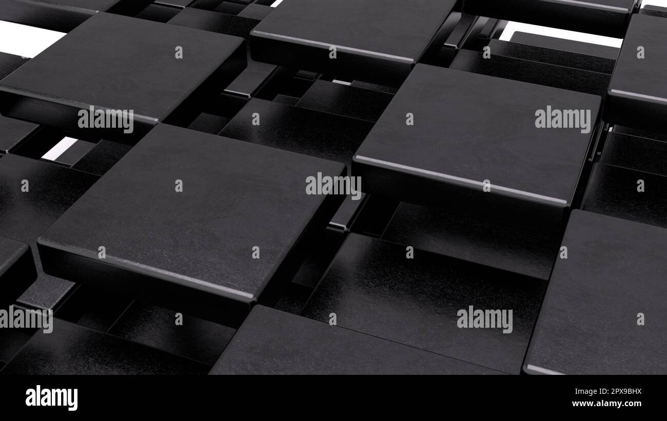 Black plates. Computer generated 3d render Stock Photo - Alamy
