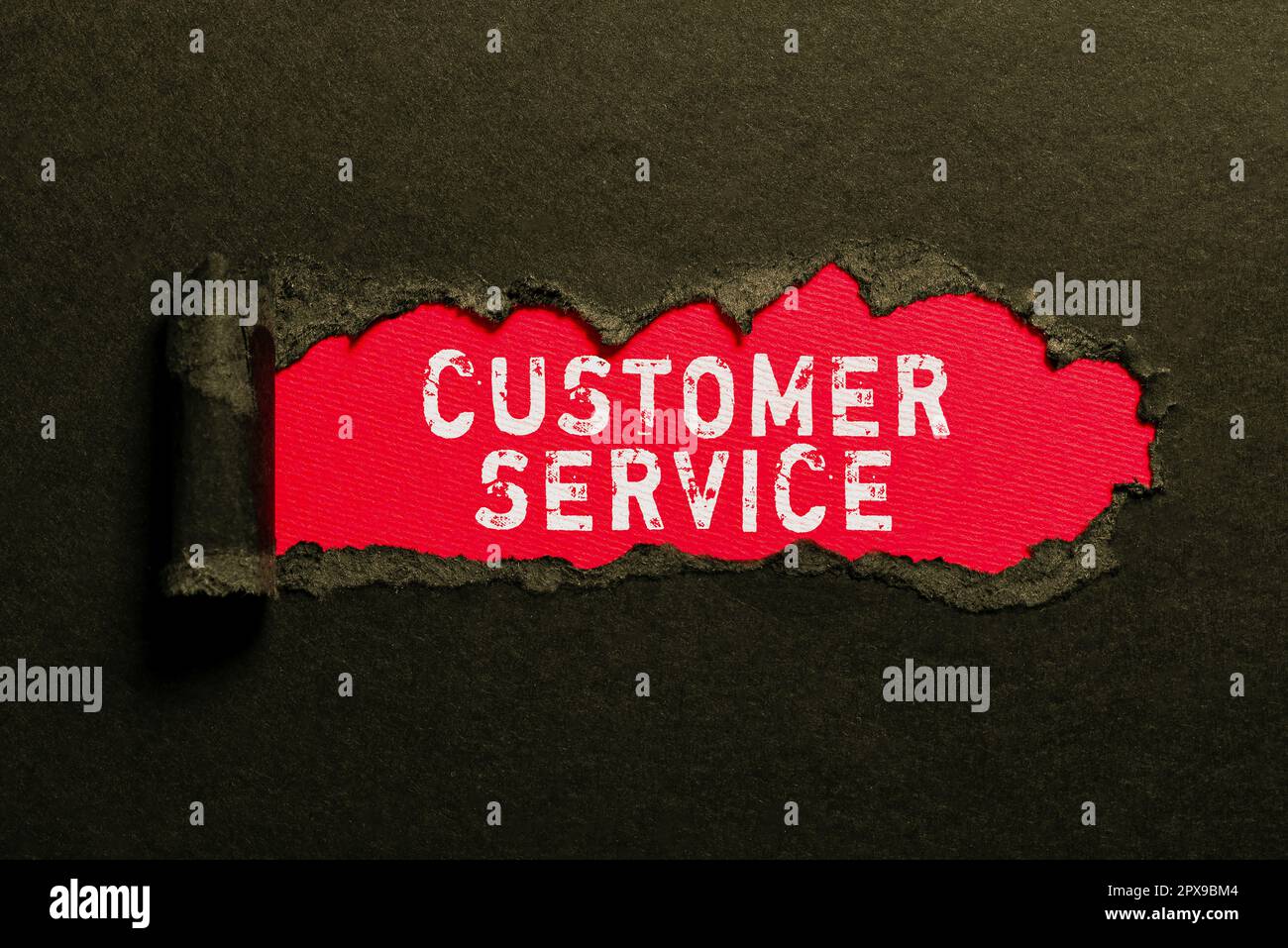 Conceptual caption Customer Service, Word for process of ensuring ...