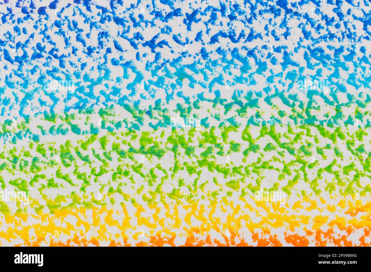 Hand drawn colorful oil pastel rainbow background. Crayon background ...