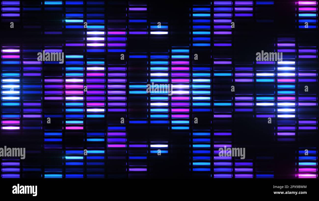 Neon music equalizer light abstract background Stock Photo - Alamy
