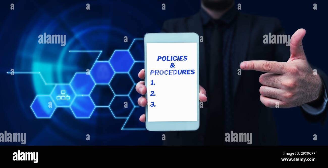 Conceptual display Policies Procedures, Concept meaning list of rules ...