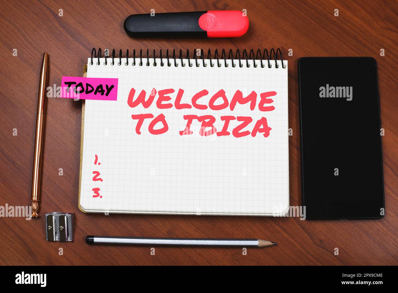 Text sign showing Welcome to Ibiza, Business overview Warm greetings ...