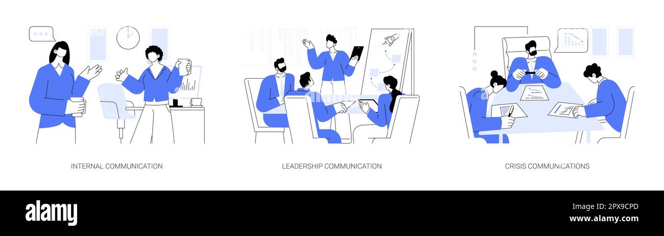 Business communication abstract concept vector illustrations Stock ...