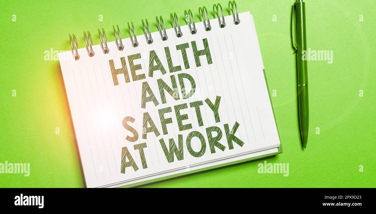 Conceptual display Health And Safety At Work, Business overview Secure ...