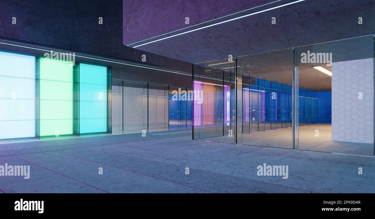 Modern office buildings exterior. 3d rendering Stock Photo - Alamy