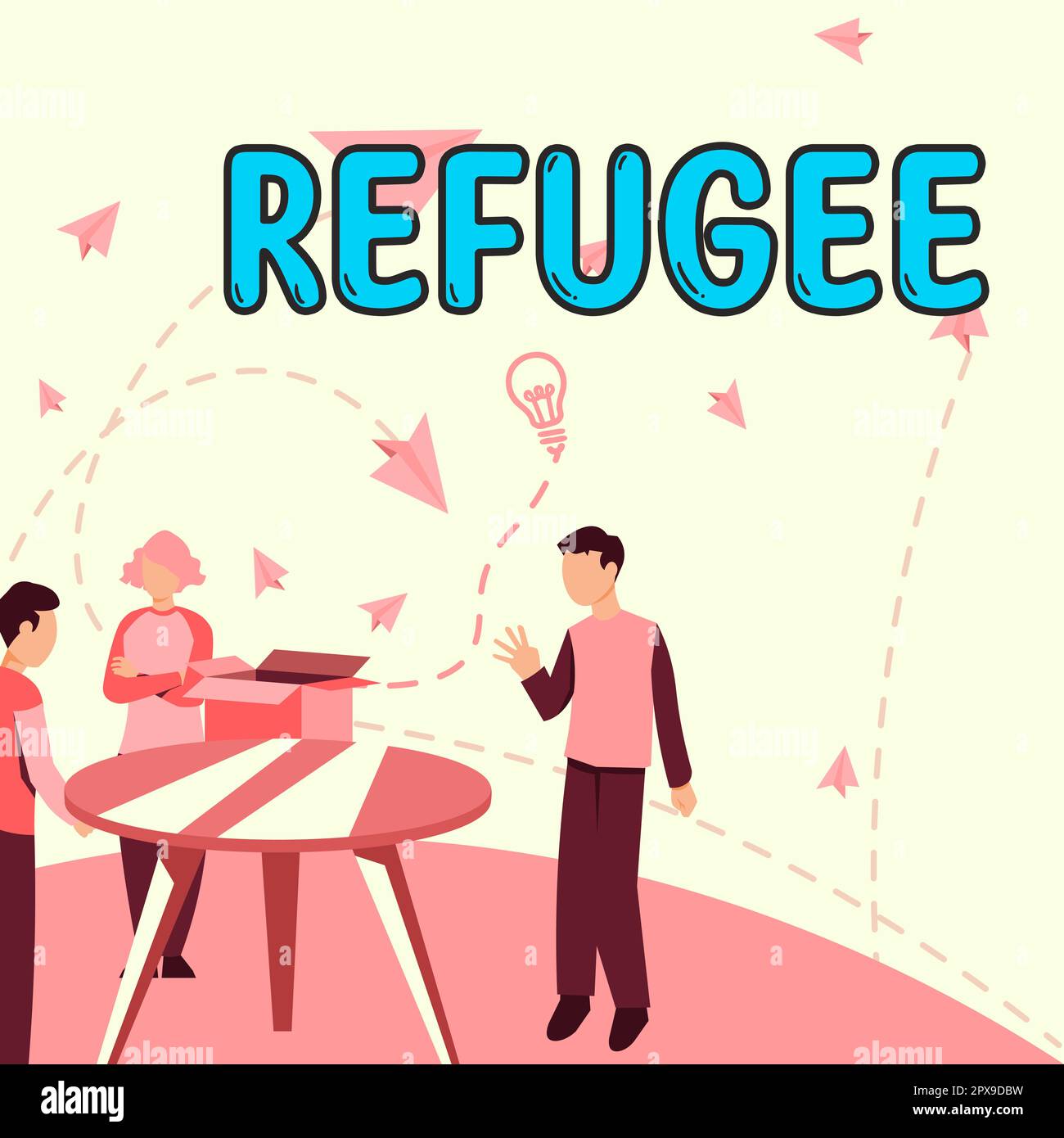 Hand writing sign Refugee, Business approach refer to movements of ...