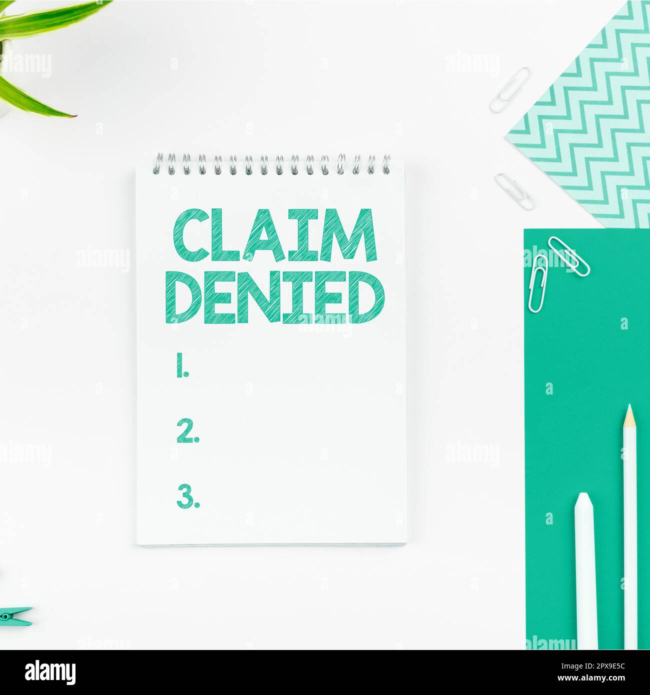 Text caption presenting Claim Denied, Concept meaning Requested ...