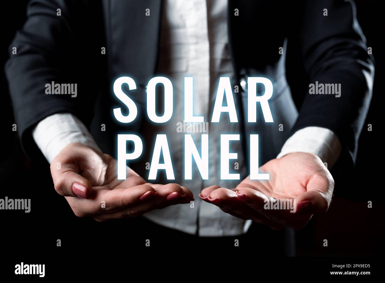 Conceptual caption Solar Panel, Business idea designed to absorb suns rays source of energy ...