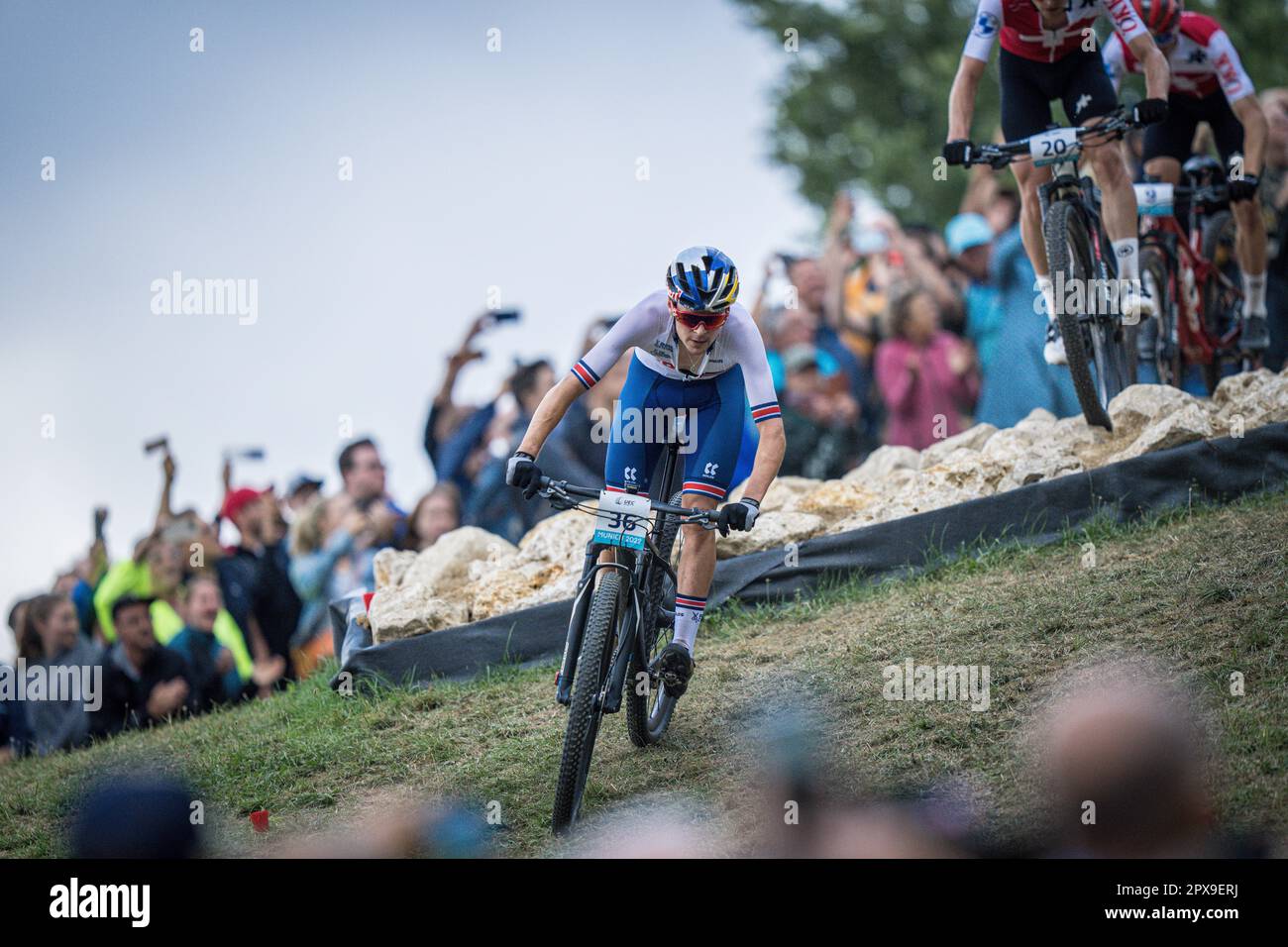 Thomas Pidcock participating in the Mountain Bike at the 2022 Munich ...
