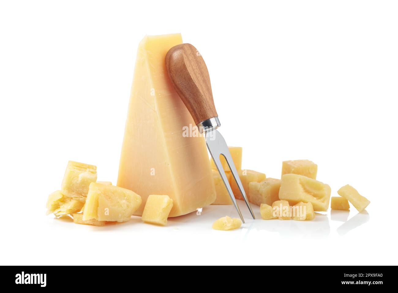 Parmesan cheese isolated on a white background Stock Photo - Alamy