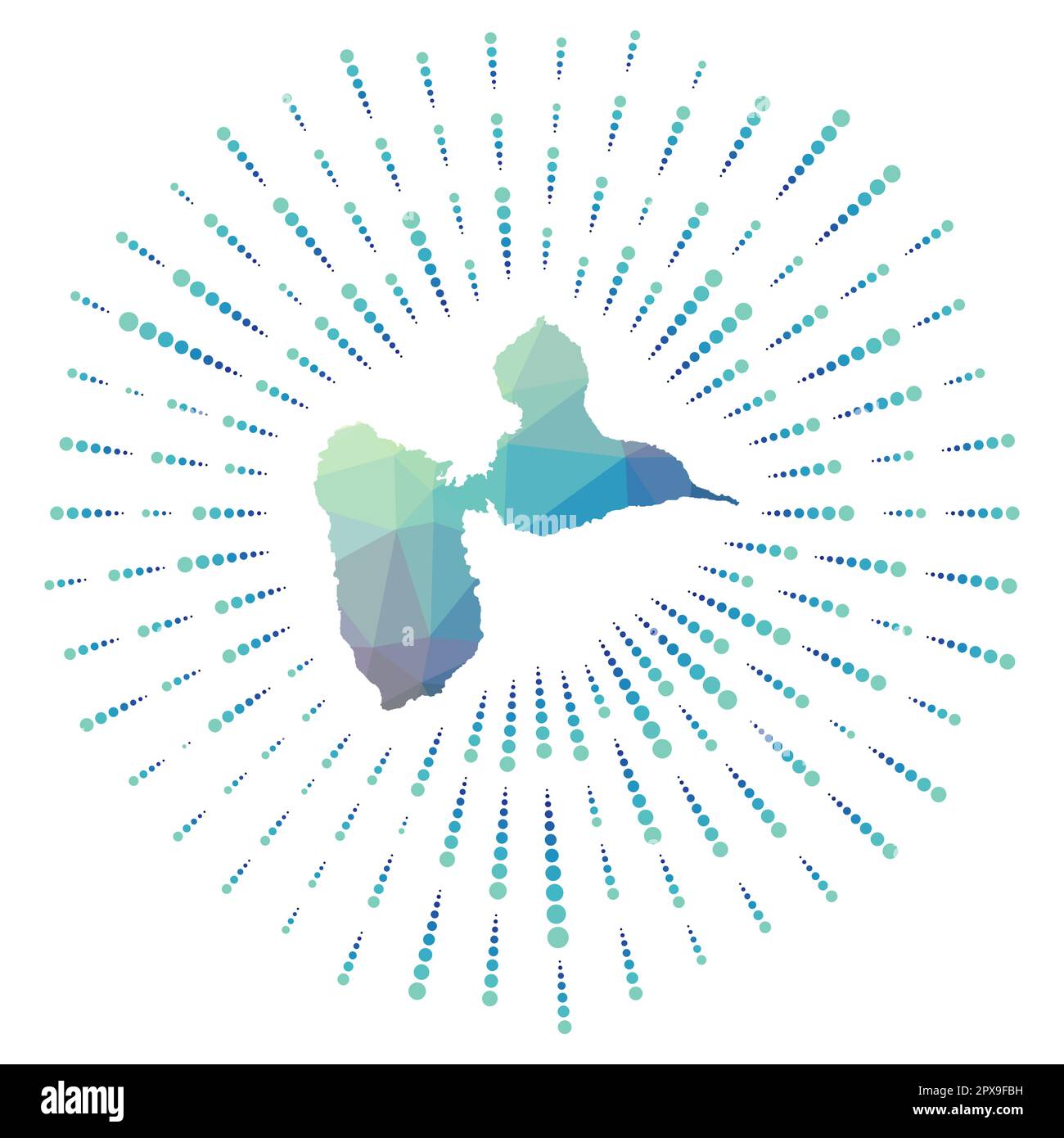 Island grande terre map Stock Vector Images - Alamy