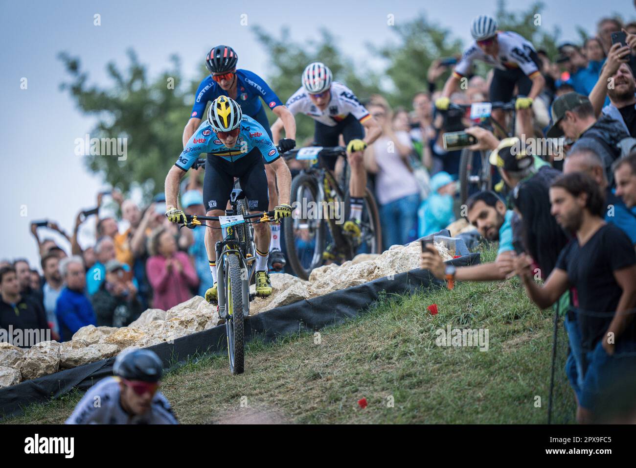 Jens Schuermans participating in the Mountain Bike at the 2022 Munich ...