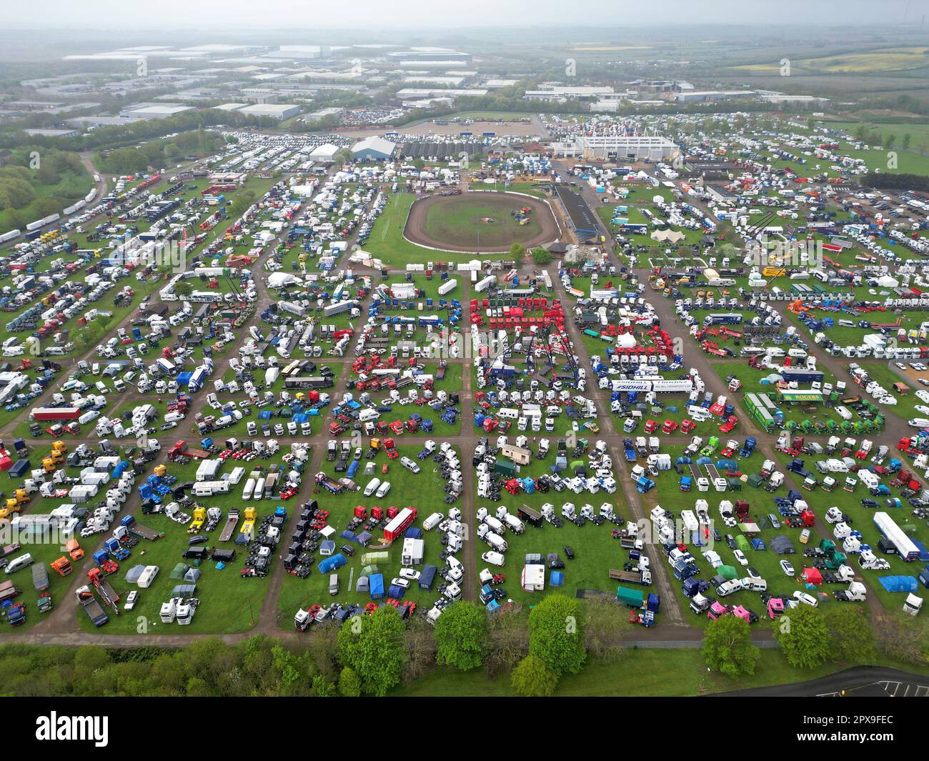 Peterborough, UK. 01st May, 2023. Hundreds of trucks and HGVs surround ...