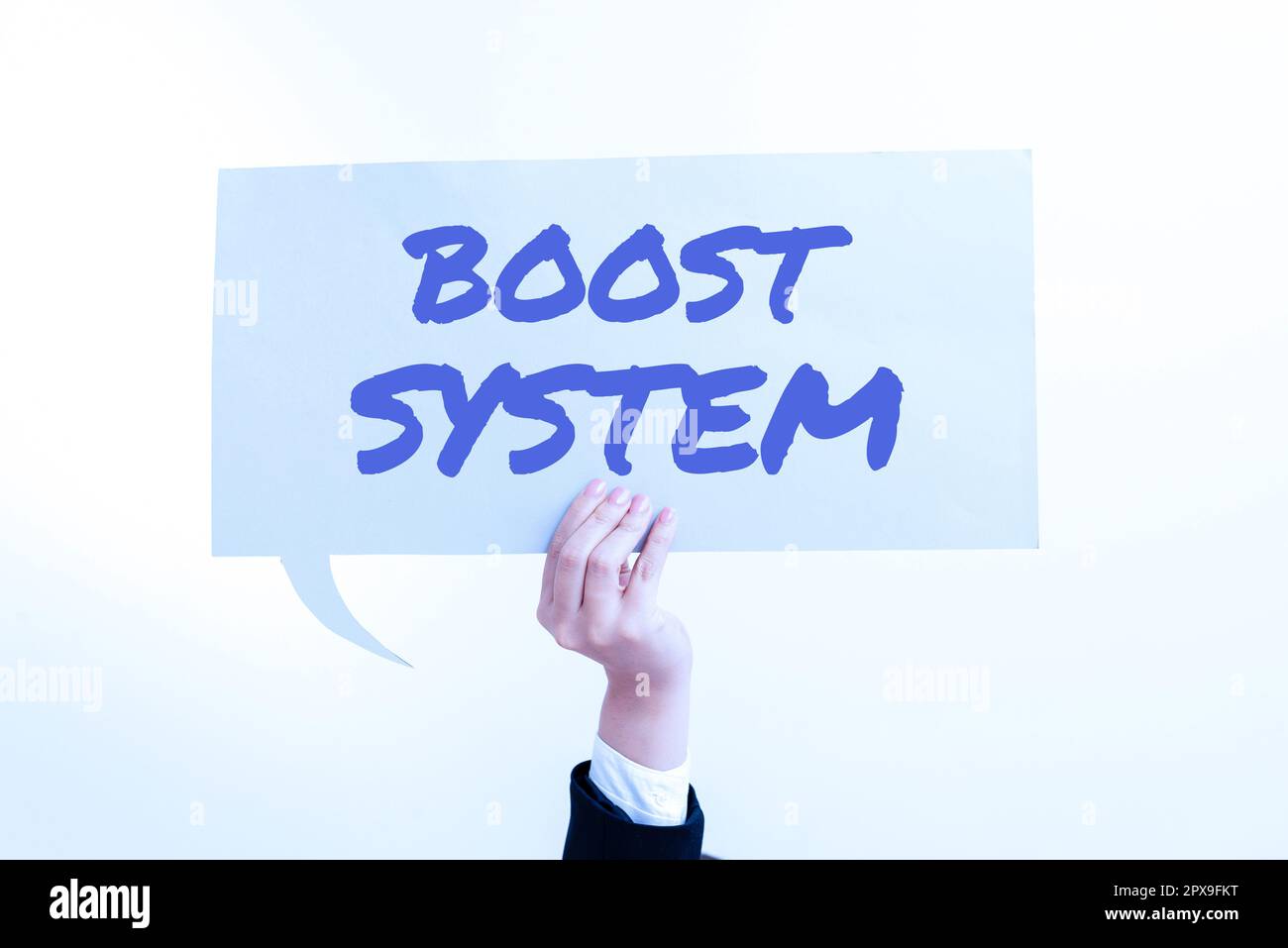 Sign displaying Boost System, Concept meaning Rejuvenate Upgrade ...