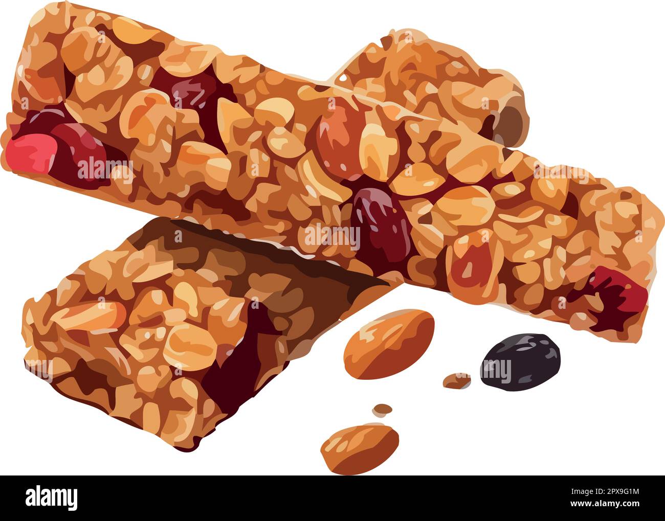 Food granola bar isolated Stock Vector Images - Alamy