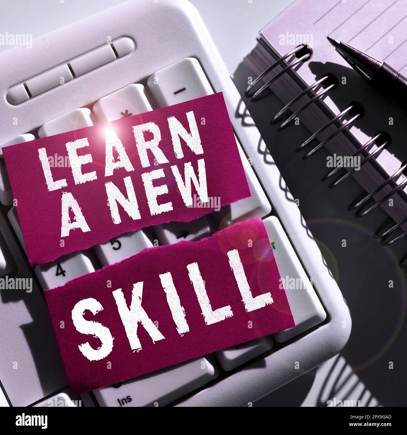 Text caption presenting Learn A New Skill, Business approach ...