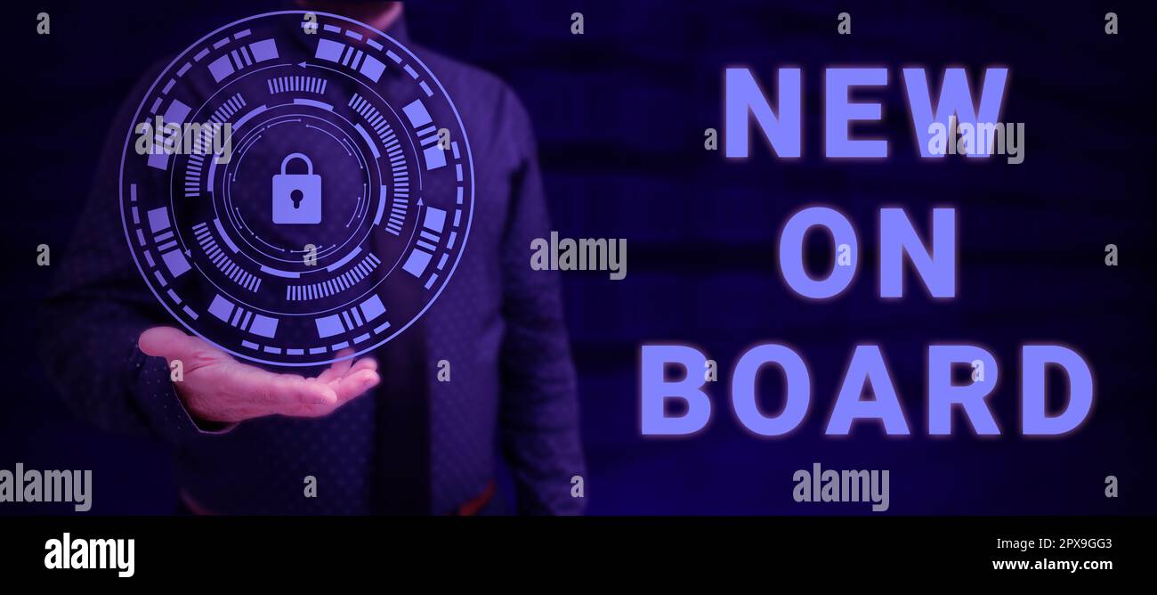 Conceptual display New On Board, Concept meaning Welcome to the team ...