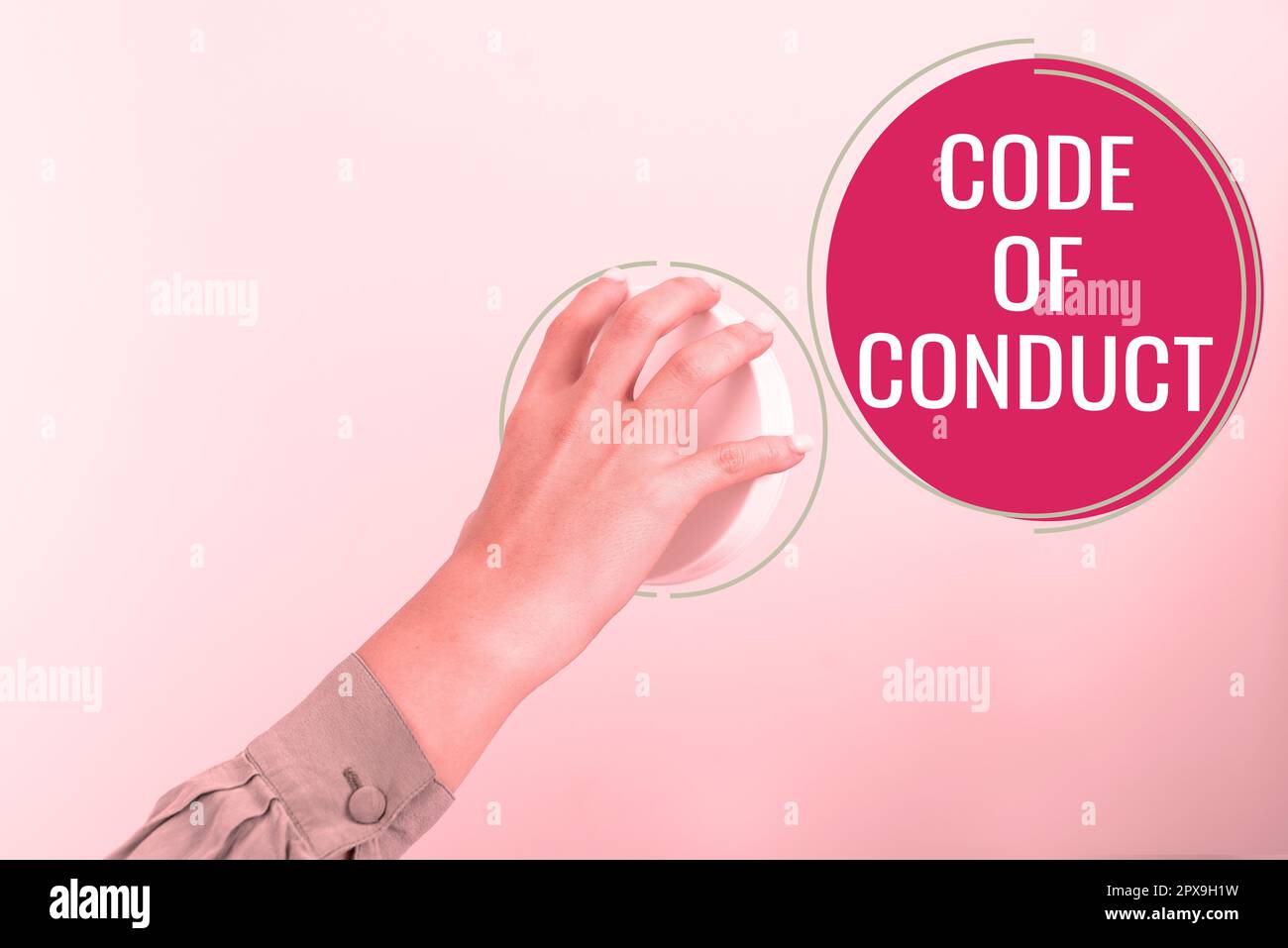 Hand Writing Sign Code Of Conduct Business Overview Ethics Rules Moral
