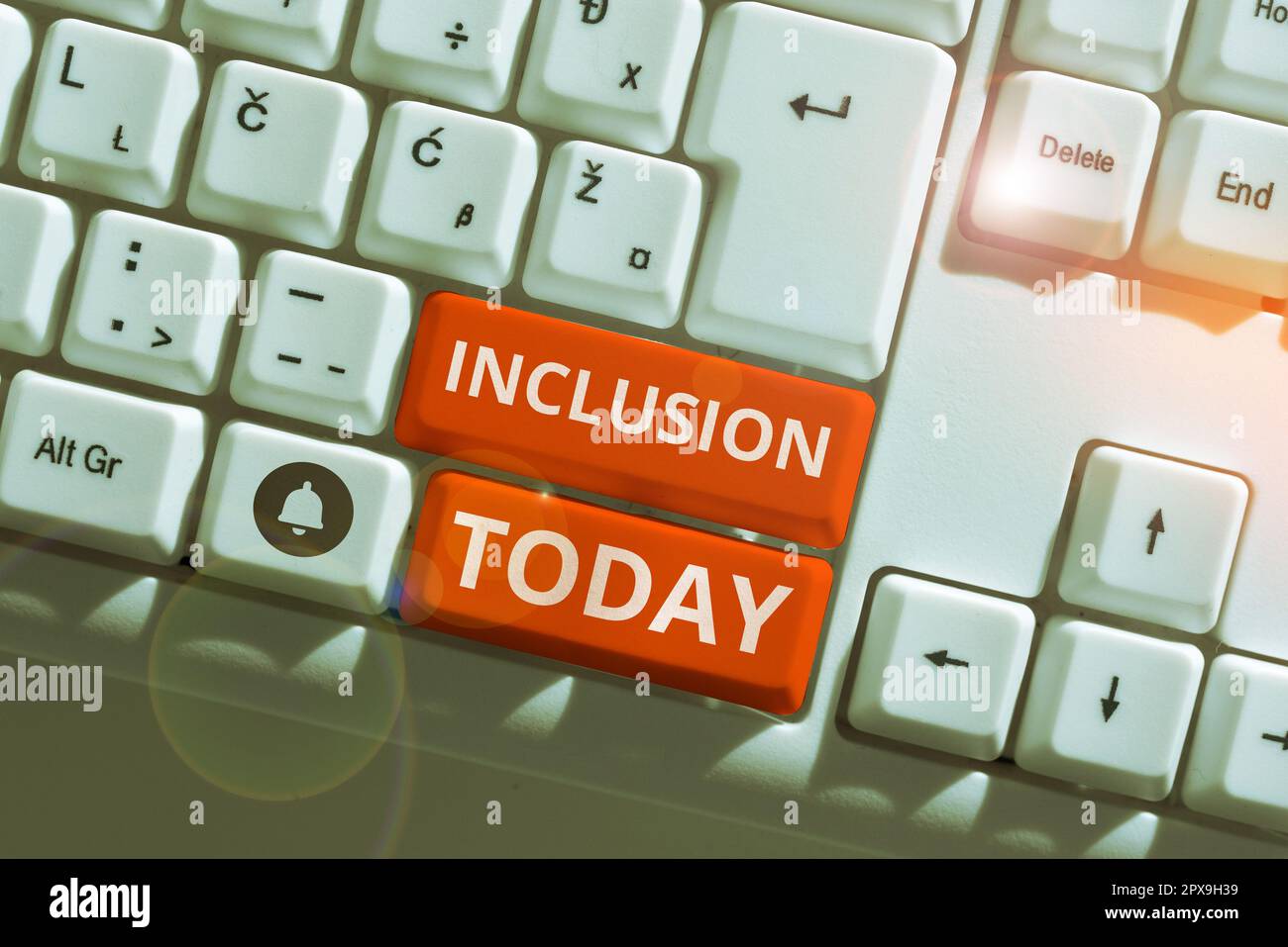 Conceptual caption Inclusion, Word for action state including of being ...