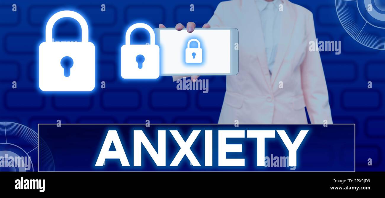 Handwriting text Anxiety, Business showcase Excessive uneasiness and ...