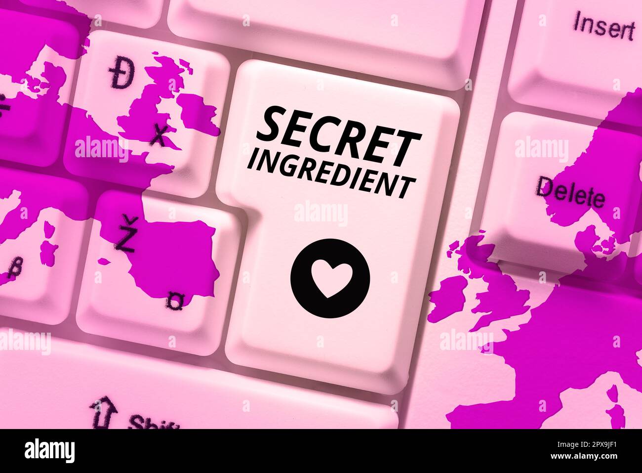 Conceptual caption Secret Ingredient, Word Written on special technique ...