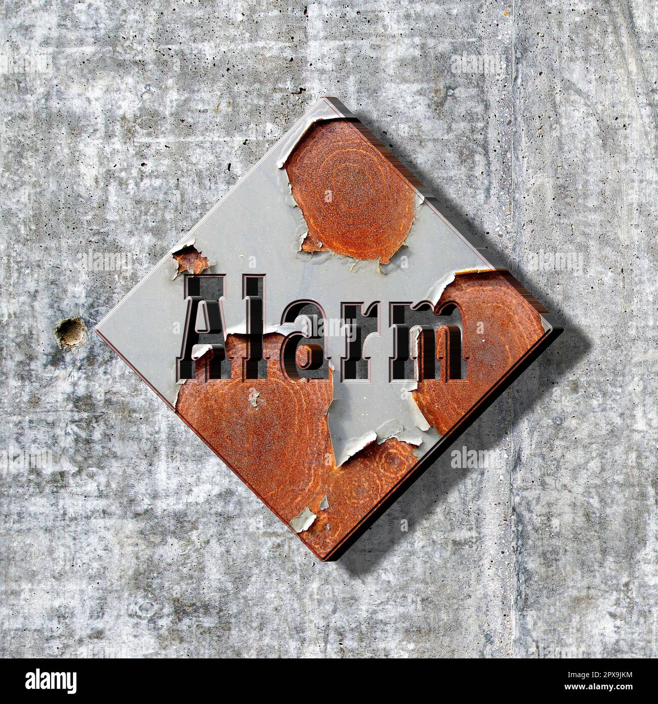 "Alarm" = "Alert" - word, lettering or text as a 3D illustration, 3D ...