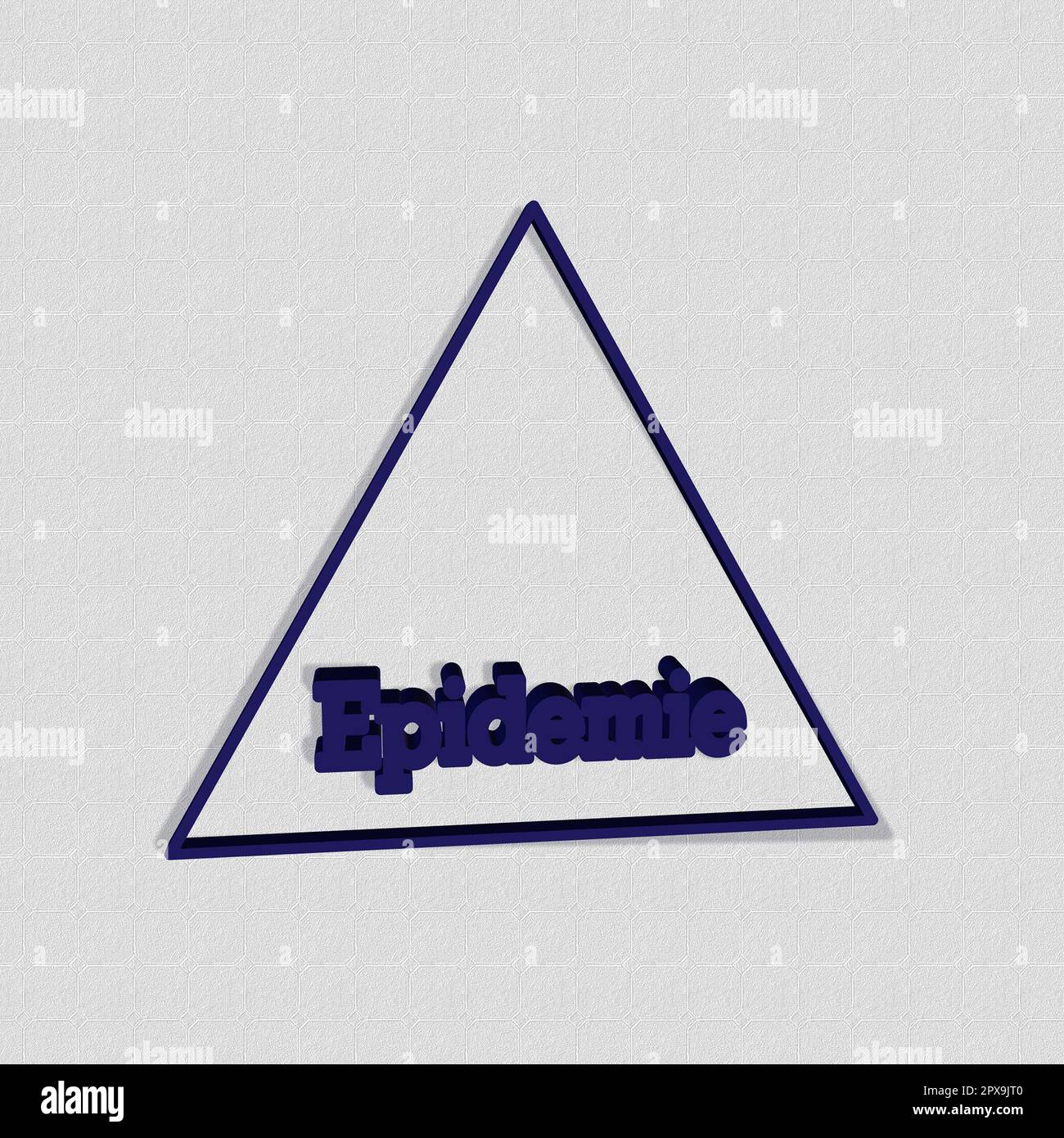 "Epidemie" = epidemic - word, lettering or text as 3D illustration, 3D ...