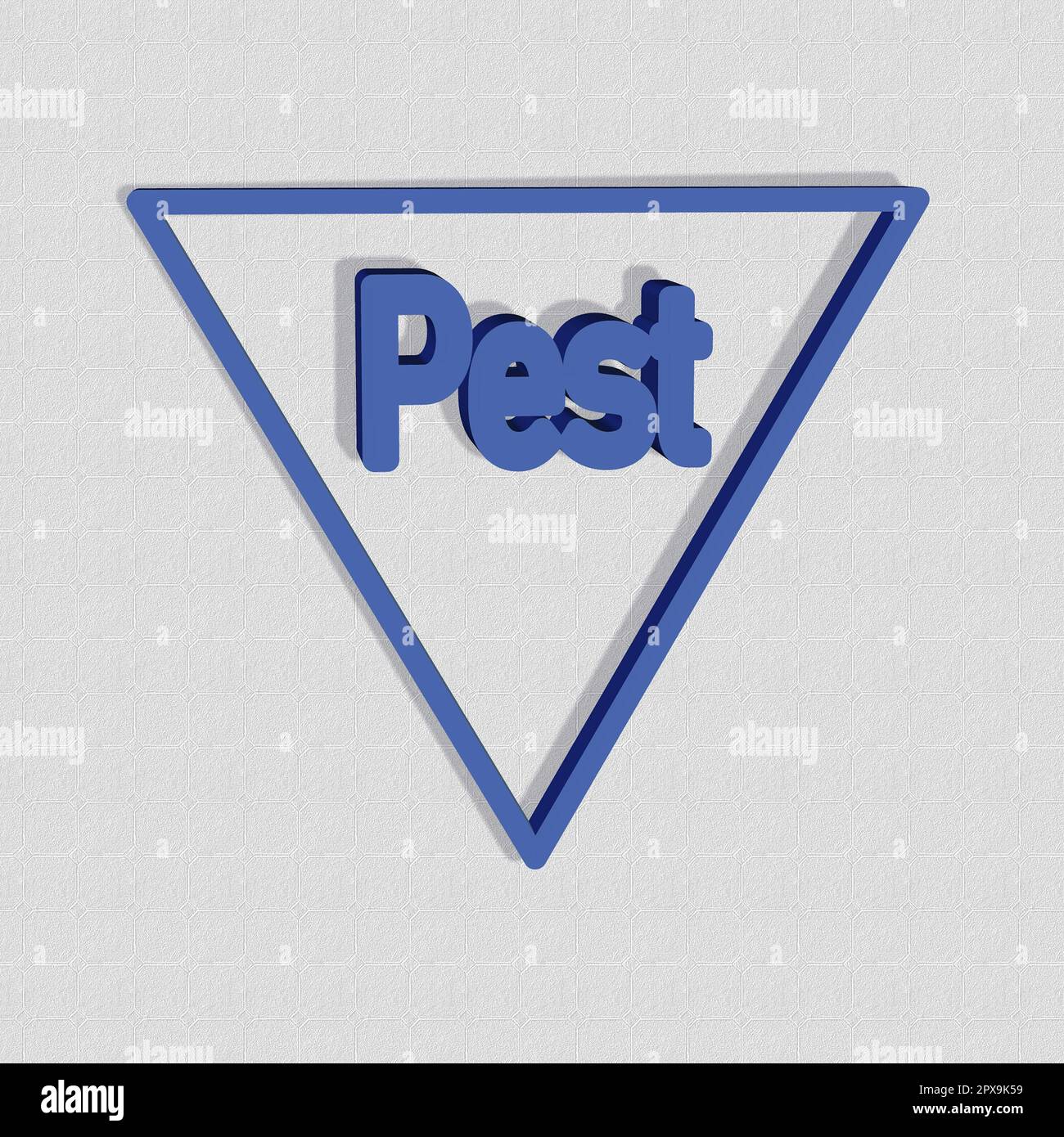 "Pest" = "Plague" - word, lettering or text as 3D illustration, 3D ...